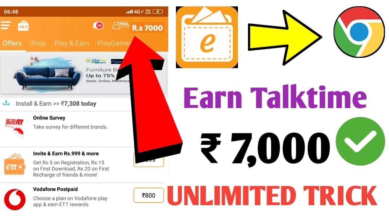 Earn talktime Unlimited trick 2020 || Earn talktime ( Refer Script) 100 ...