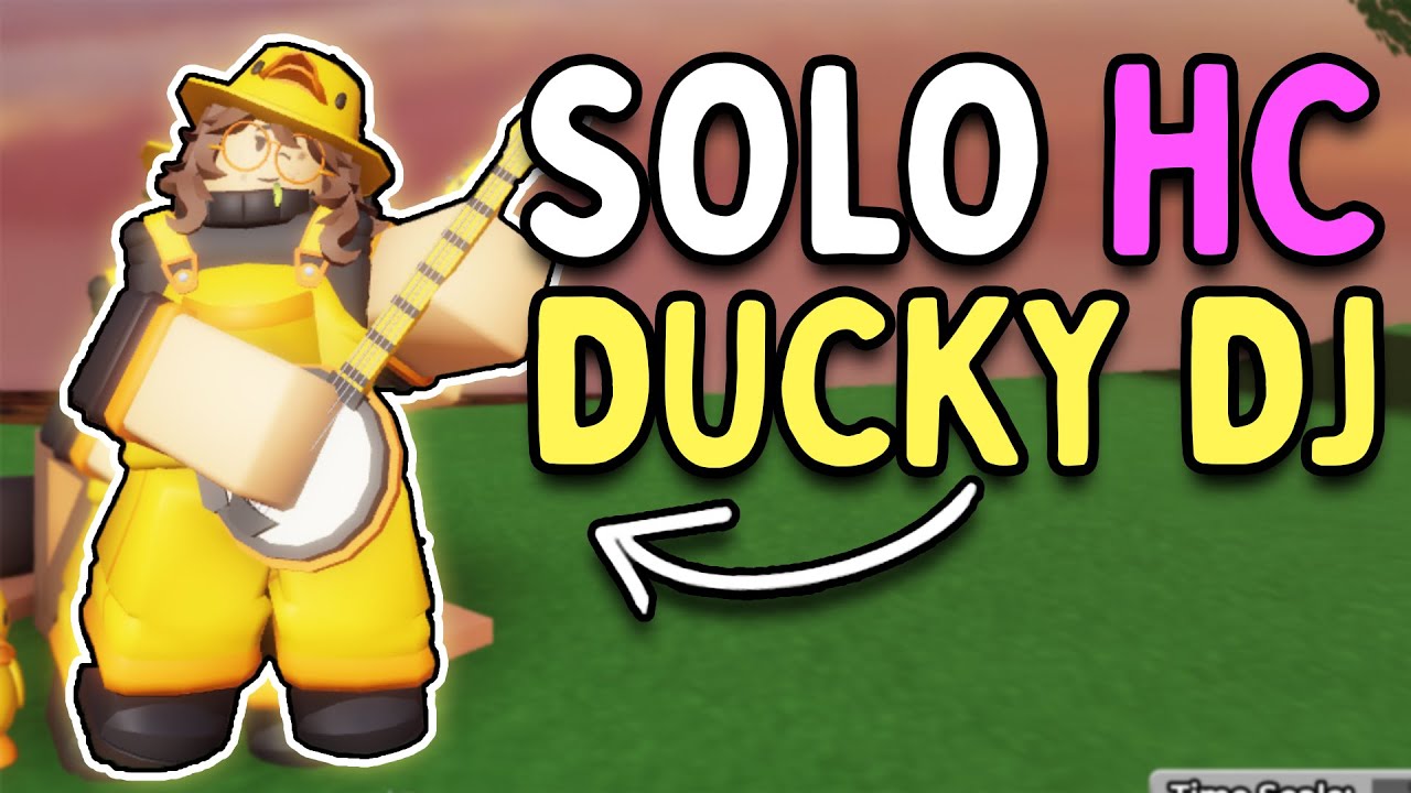 SOLO HARDCORE WITH NEW DUCKY DJ SKIN | Roblox Tower Defense Simulator - YouTube