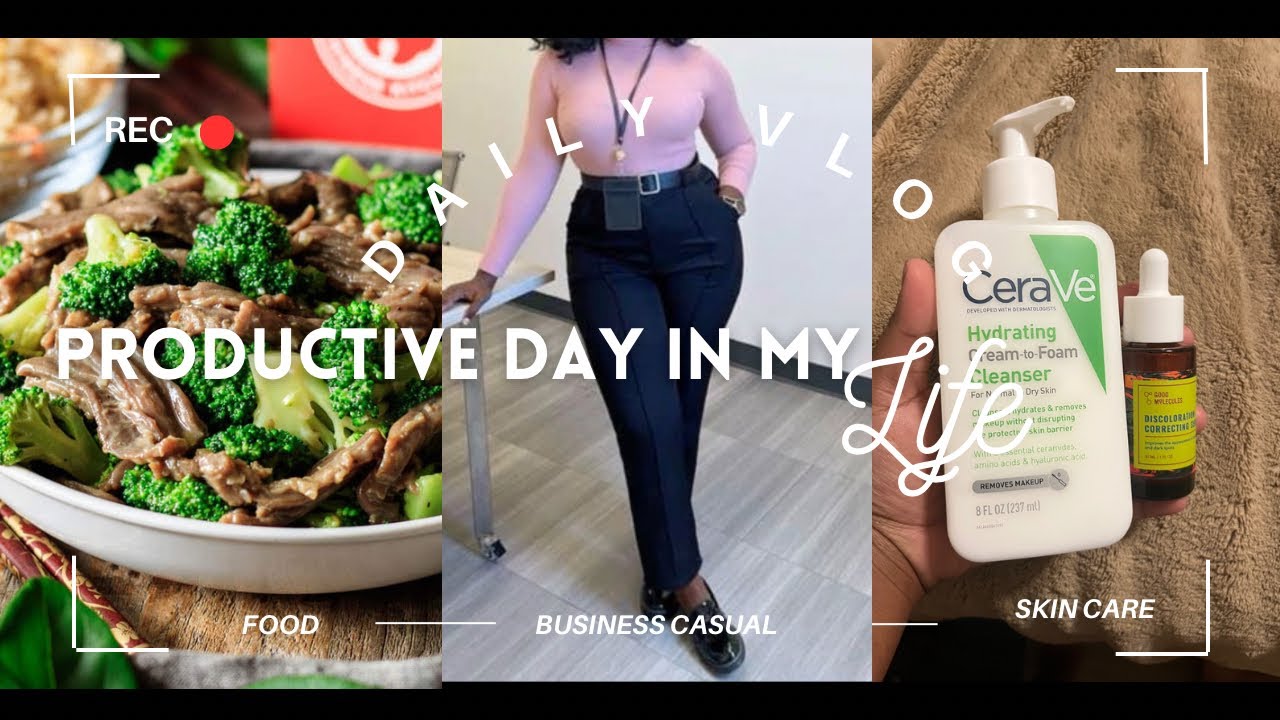 PRODUCTIVE DAY VLOG| SKIN CARE | SCHOOL - YouTube