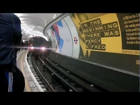 Central Line Train at Bank Tube Station London Underground - YouTube