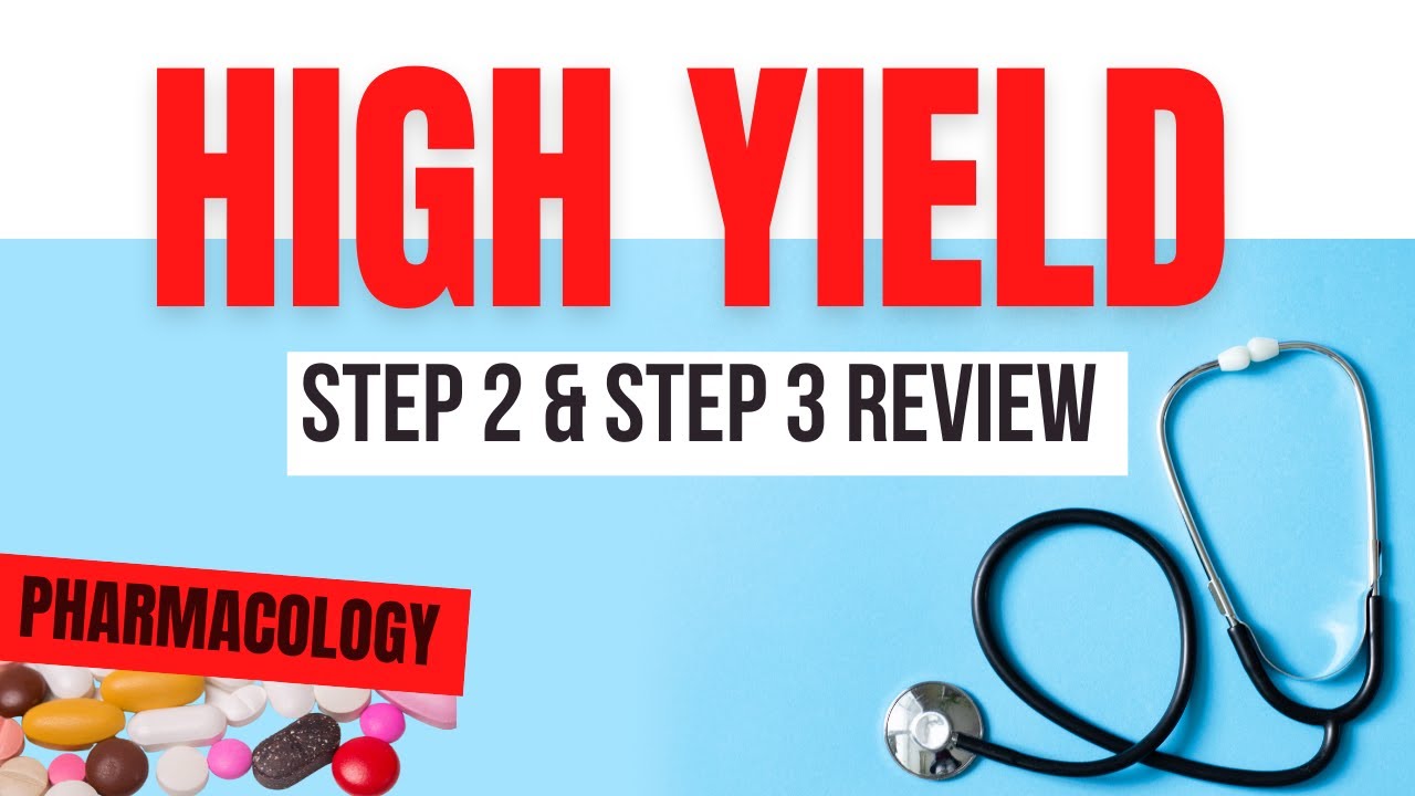 USMLE Step 3 & Step 2 CK Pharmacology Review - YouTube