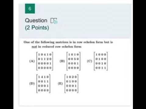 The difference between row echelon form and reduced row eshelon form ...