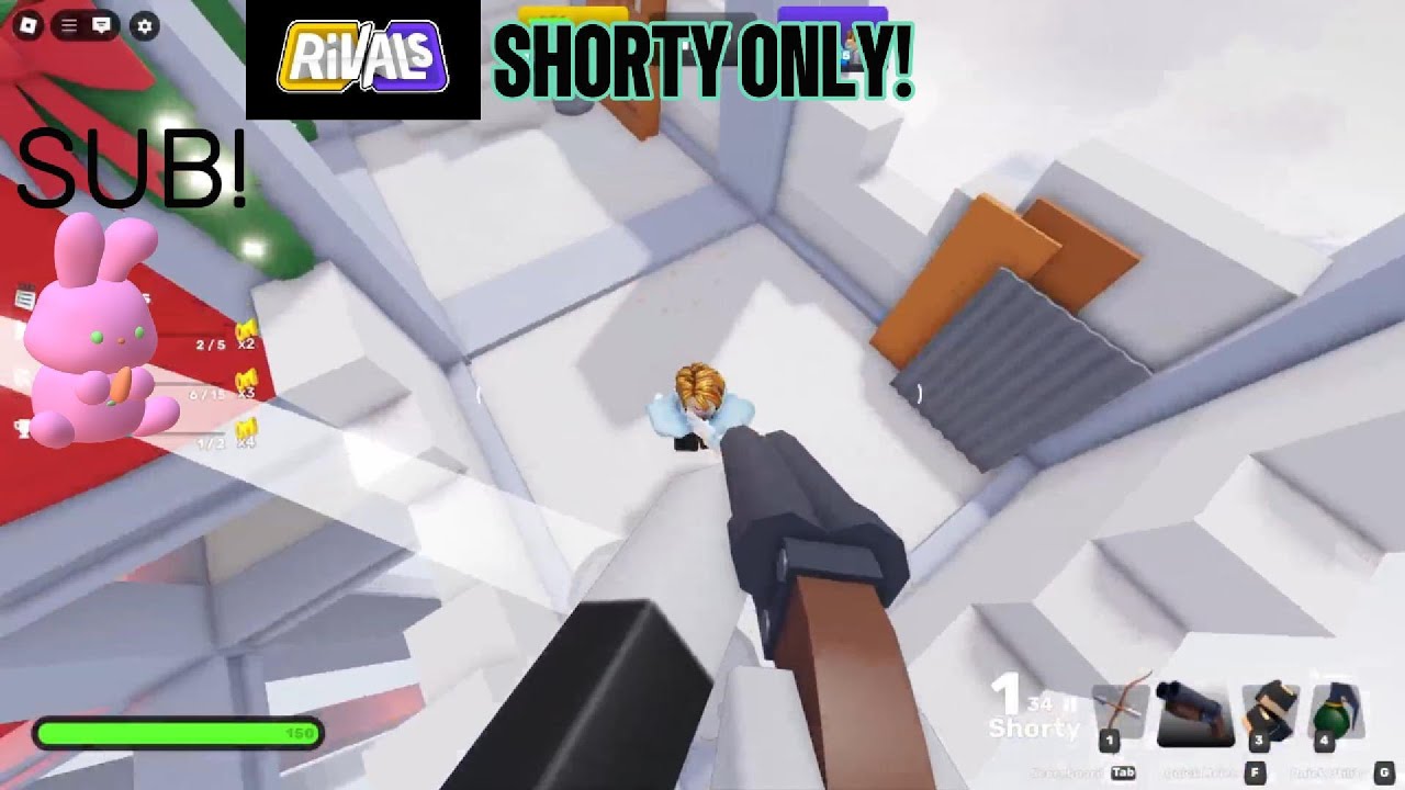 I tried SHORTY ONLY in roblox rivals (WE WIN THESE) - YouTube