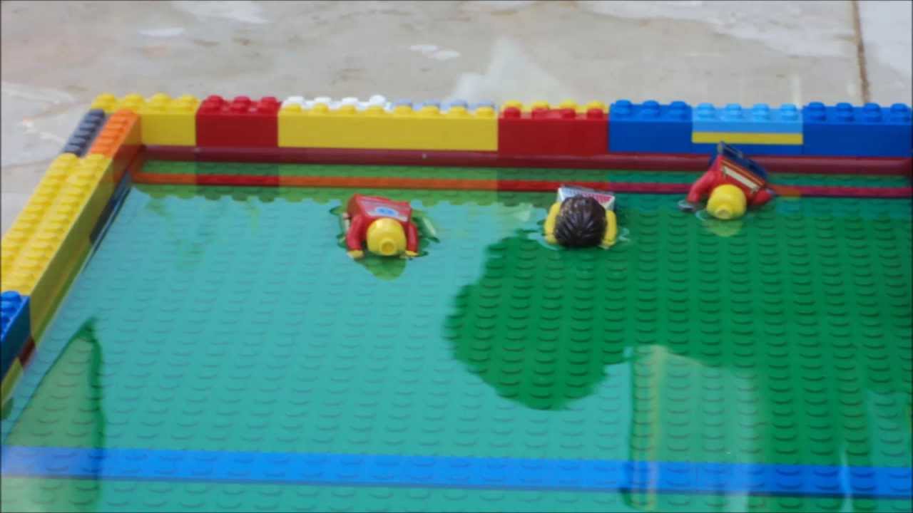 lego swimming competition - YouTube