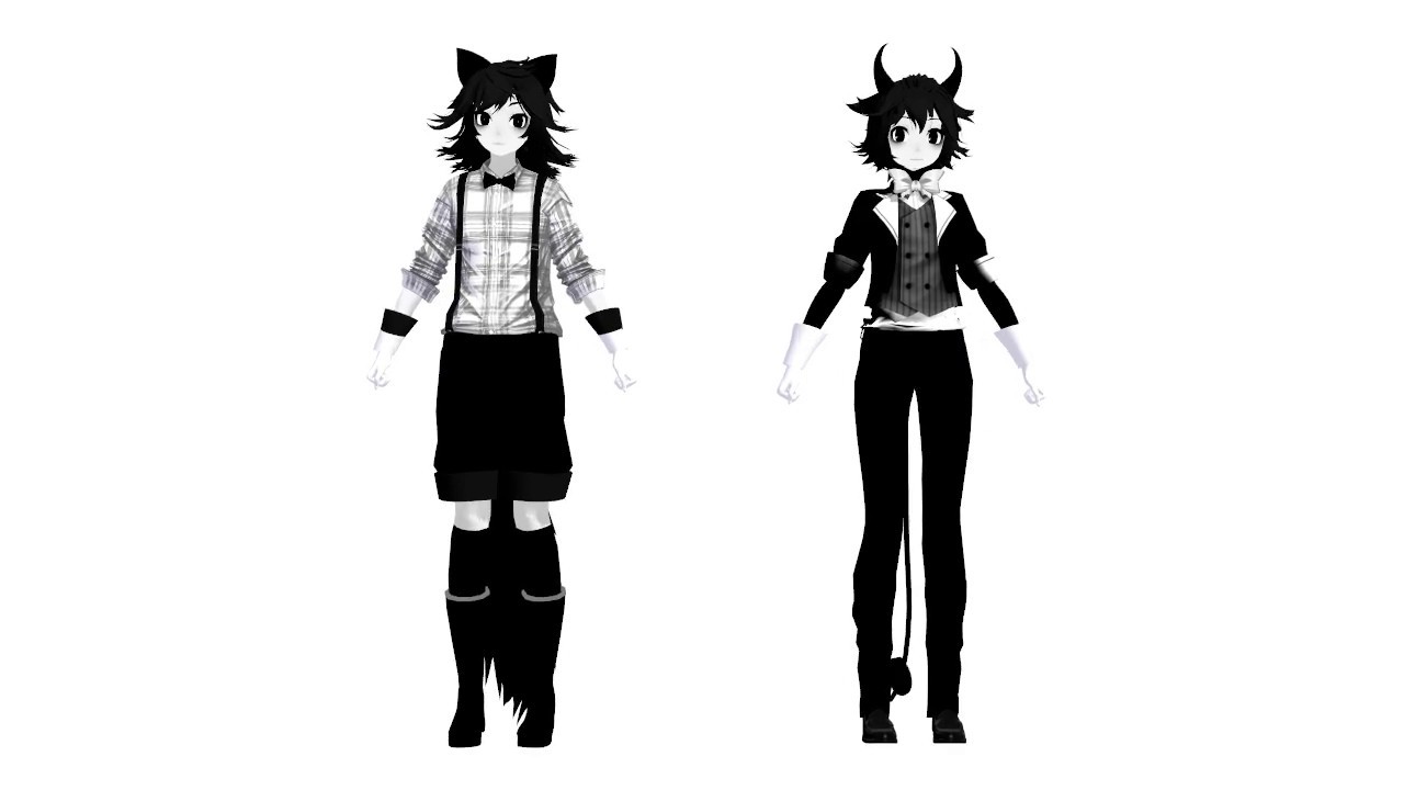 【MMD】BATIM Bendy & Boris【MODEL DL】 - YouTube