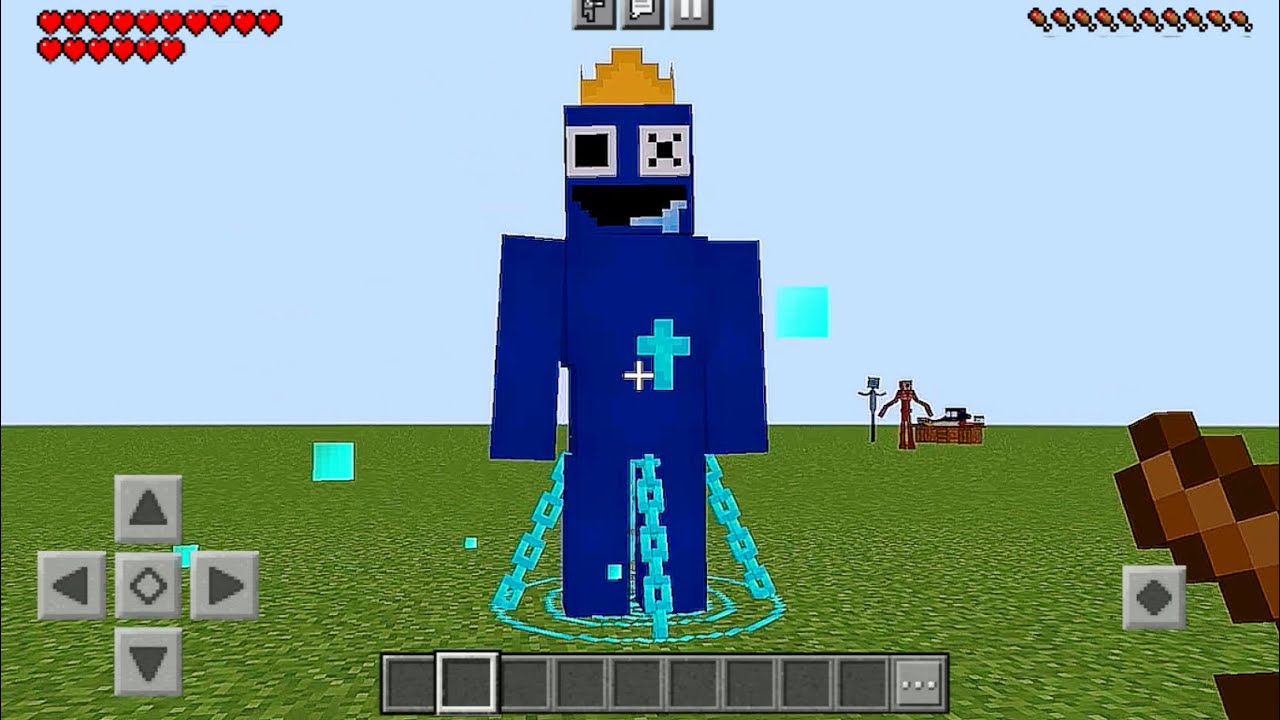 USING CRUCIFIX on BLUE in Minecraft PE - YouTube