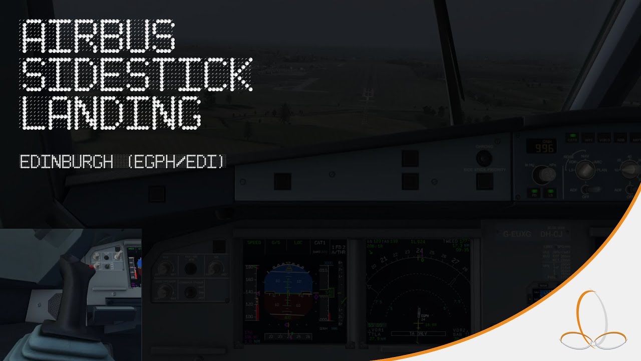 CROSSWIND LANDING - Airbus Sidestick View - Edinburgh (EGPH) - YouTube