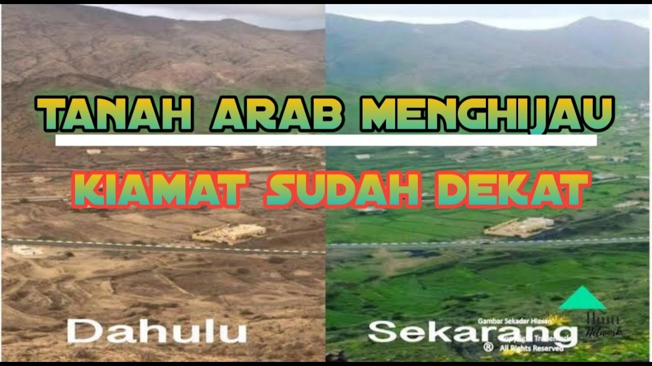 menghijaunya tanah arab, pertanda apa ini ? inilah penjelasan ilmiah ...