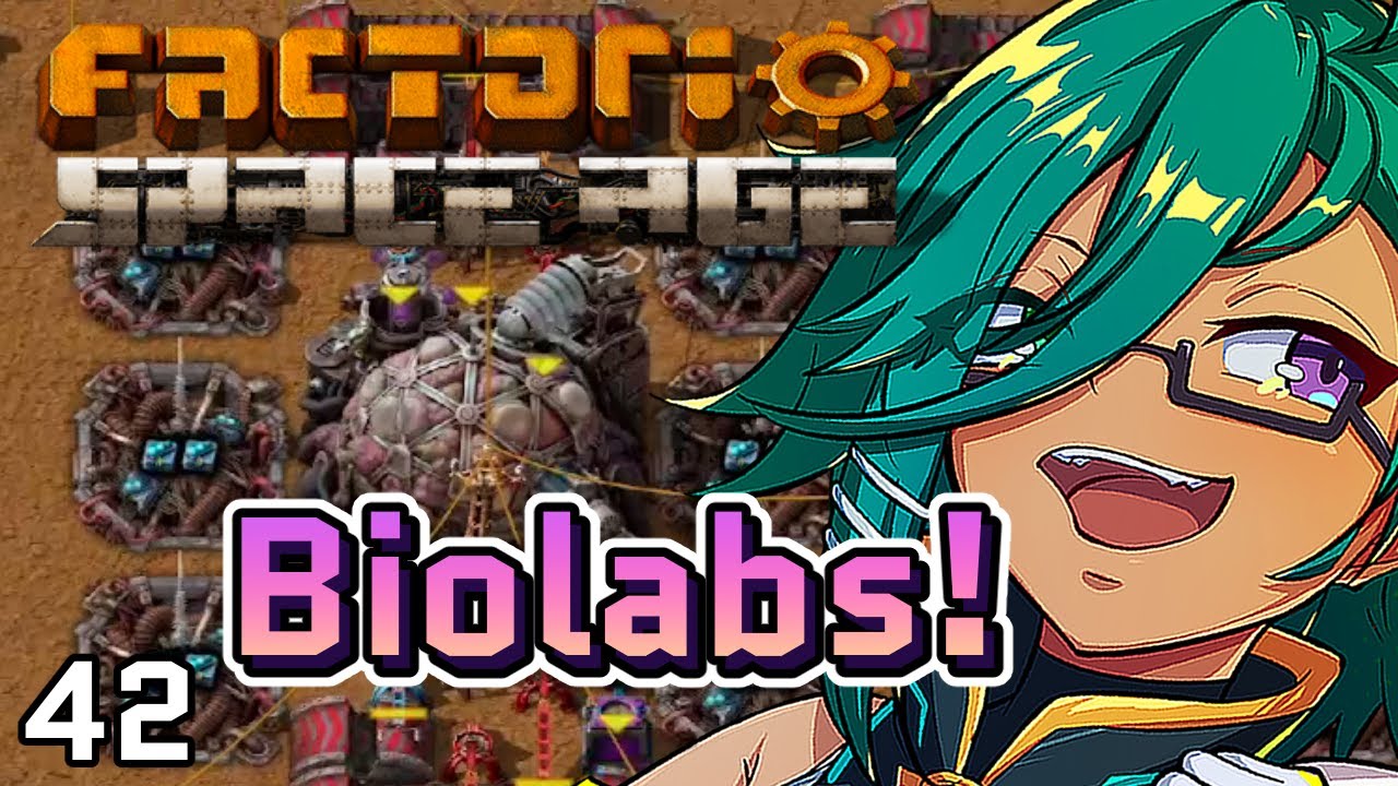 Biolab setup figuring out time~ | 42 | Factorio Space Age - YouTube