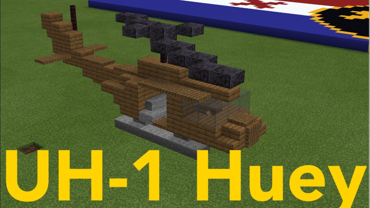 Minecraft UH-1 Huey Helicopter Tutorial | 1-1 Scale - YouTube