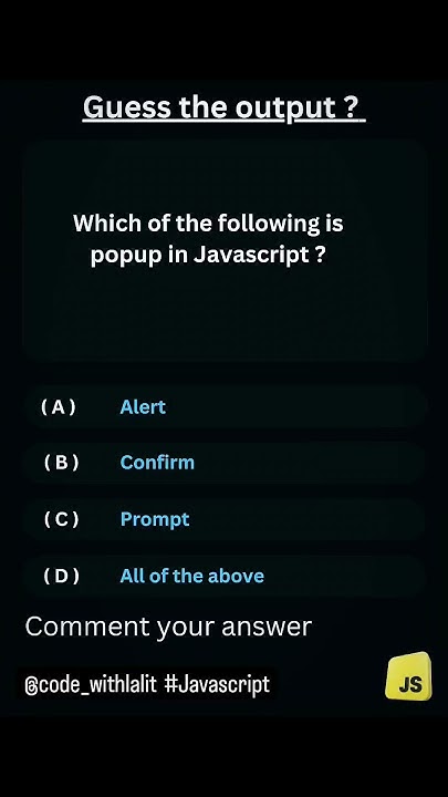 Guess The Output And Comment Down Your Answer🧑‍💻👇🏻 Coding Programming Javascript Js