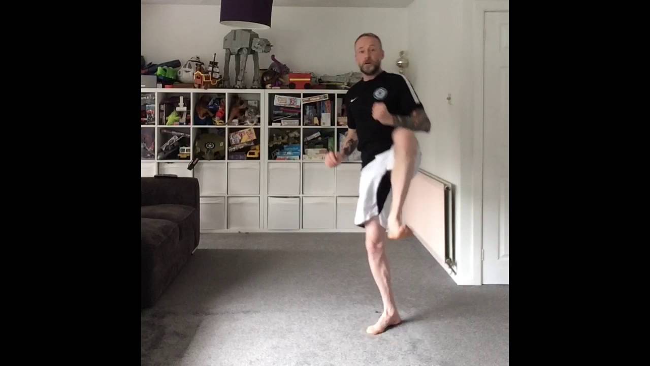 Round kick drills - side lunge into pivot kick - YouTube