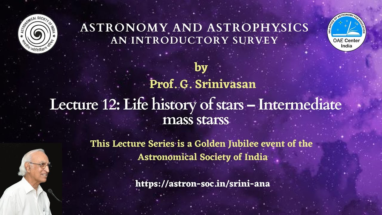 Lecture 12 - Life history of stars – Intermediate mass stars - YouTube