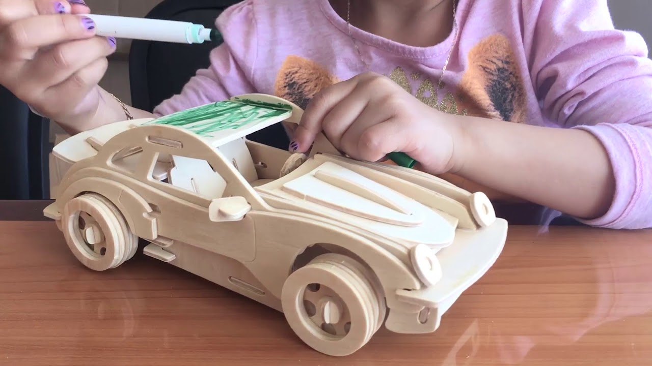 Wooden car/build your own/ by Rortika Toy Show - YouTube