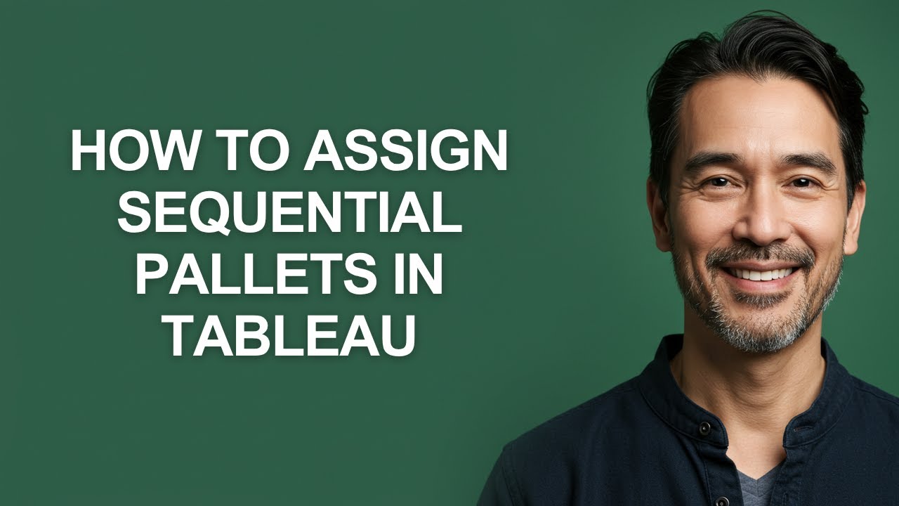 How to Assign Sequential Pallets In Tableau - KevinHowTo - YouTube