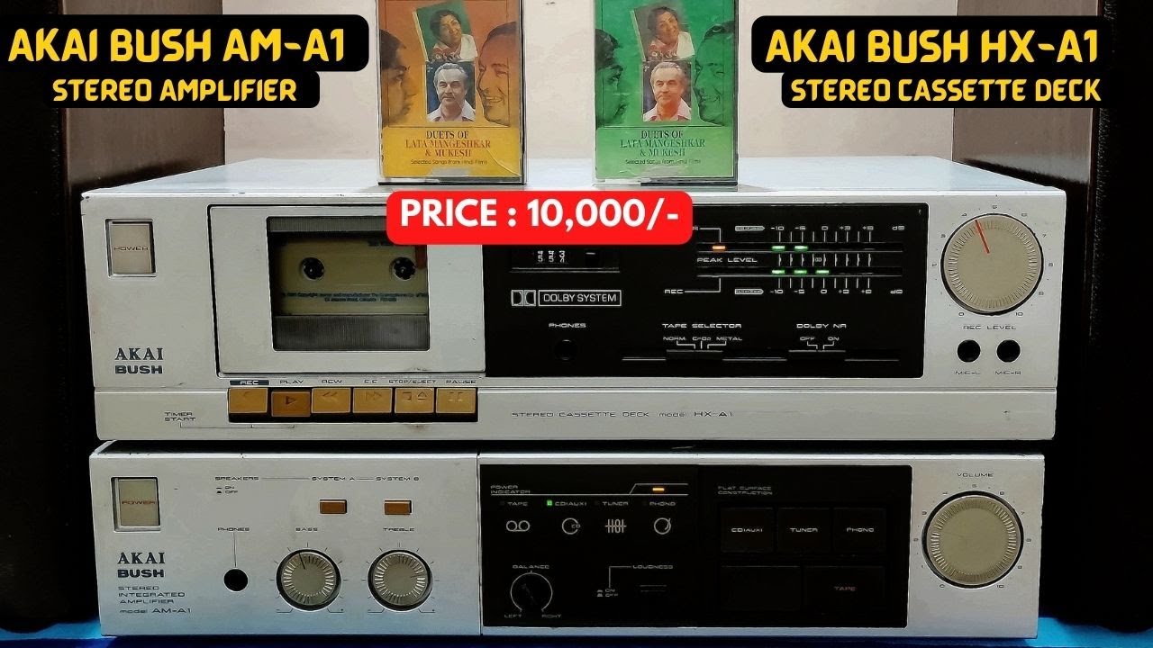 Akai Bush AM-A1 Stereo Amplifier 🔥😍Akai Bush HX-A1 Cassette Deck 🔥😍 ...