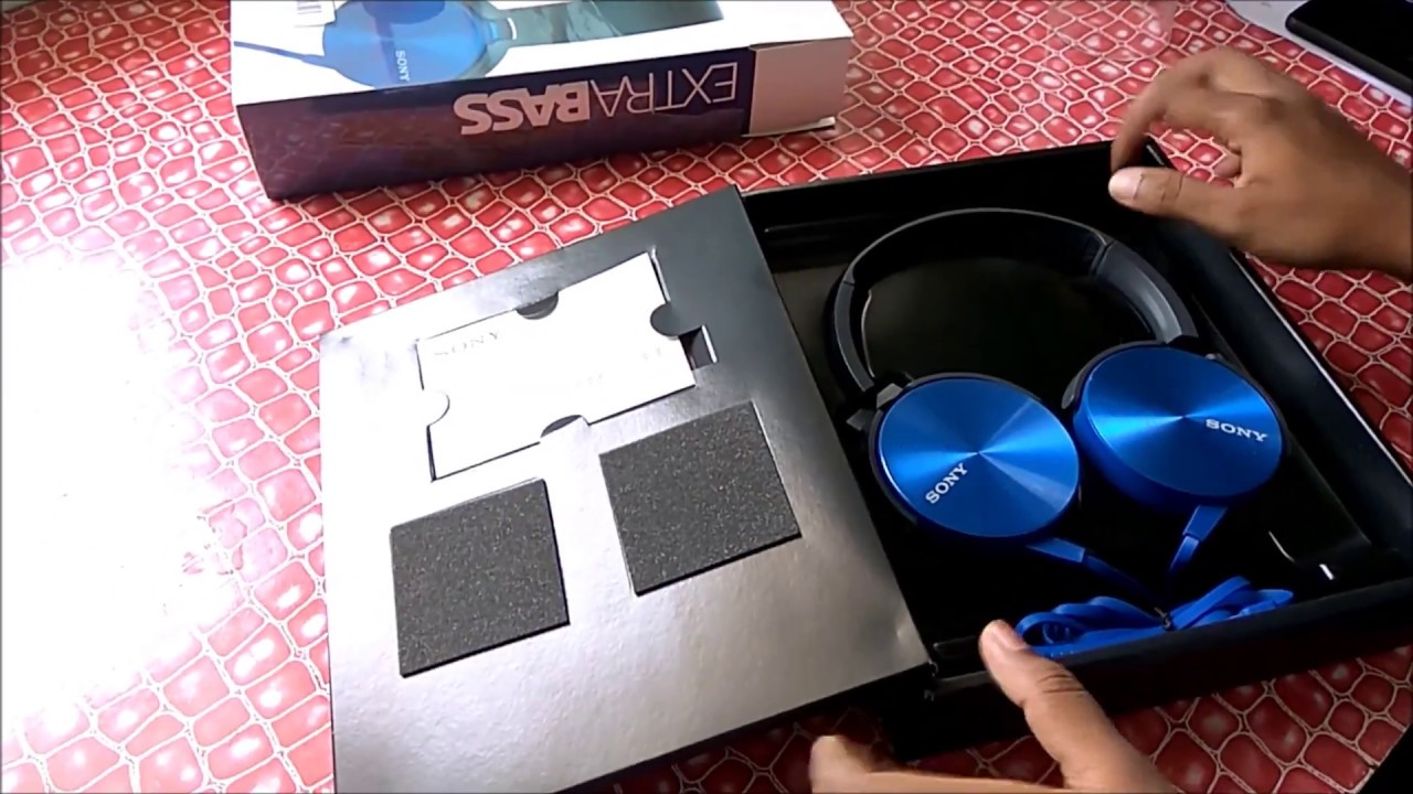 Sony MDR-XB450 On-Ear EXTRA BASS Headphones unboxing (Best Headphones ...
