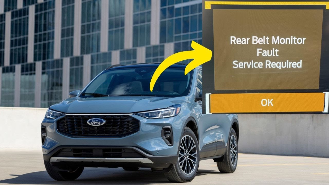 “Rear belt monitor fault” warning in Ford vehicles - YouTube