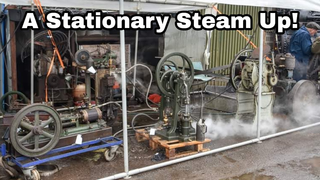 Stationary Steam Engine Steam Up - YouTube