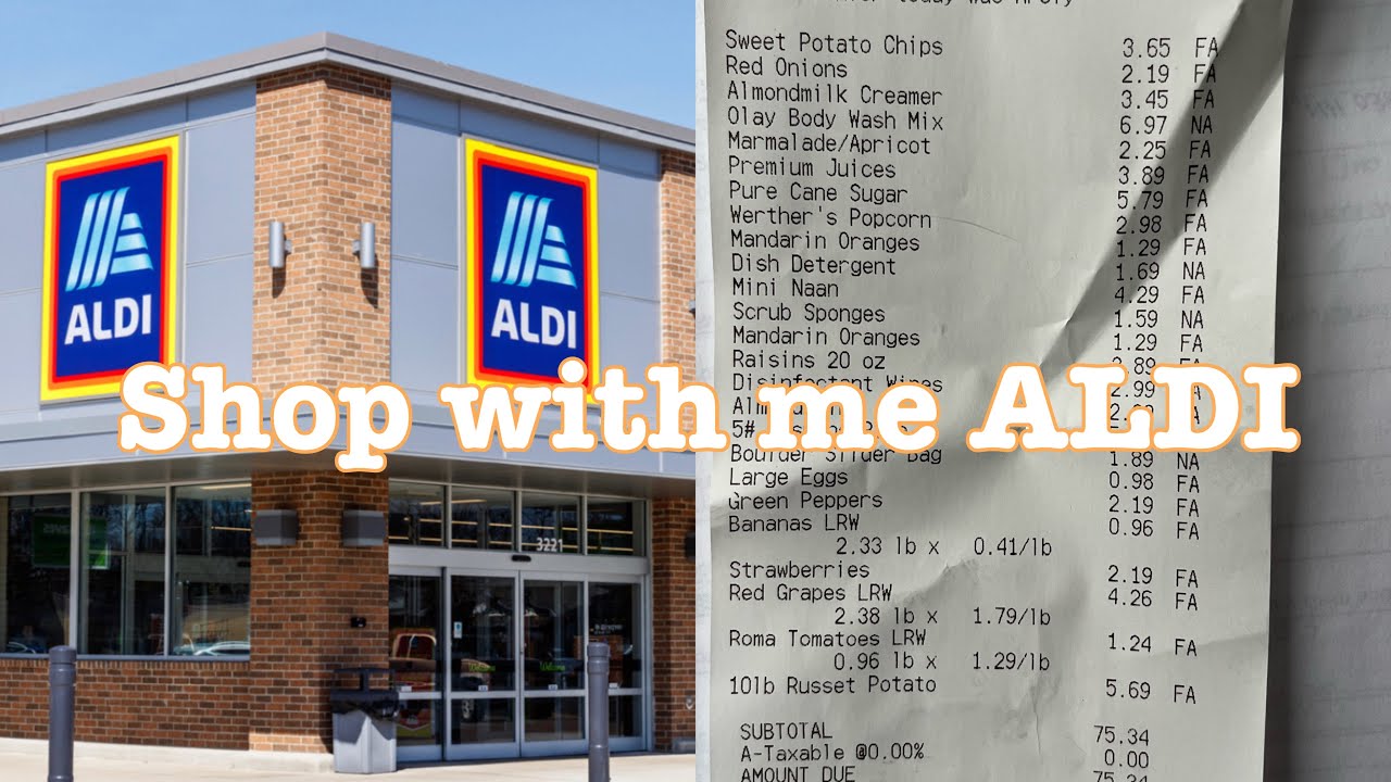 GROCERY SHOP WITH ME AT ALDI PLUS HOW MUCH I SPENT. - YouTube