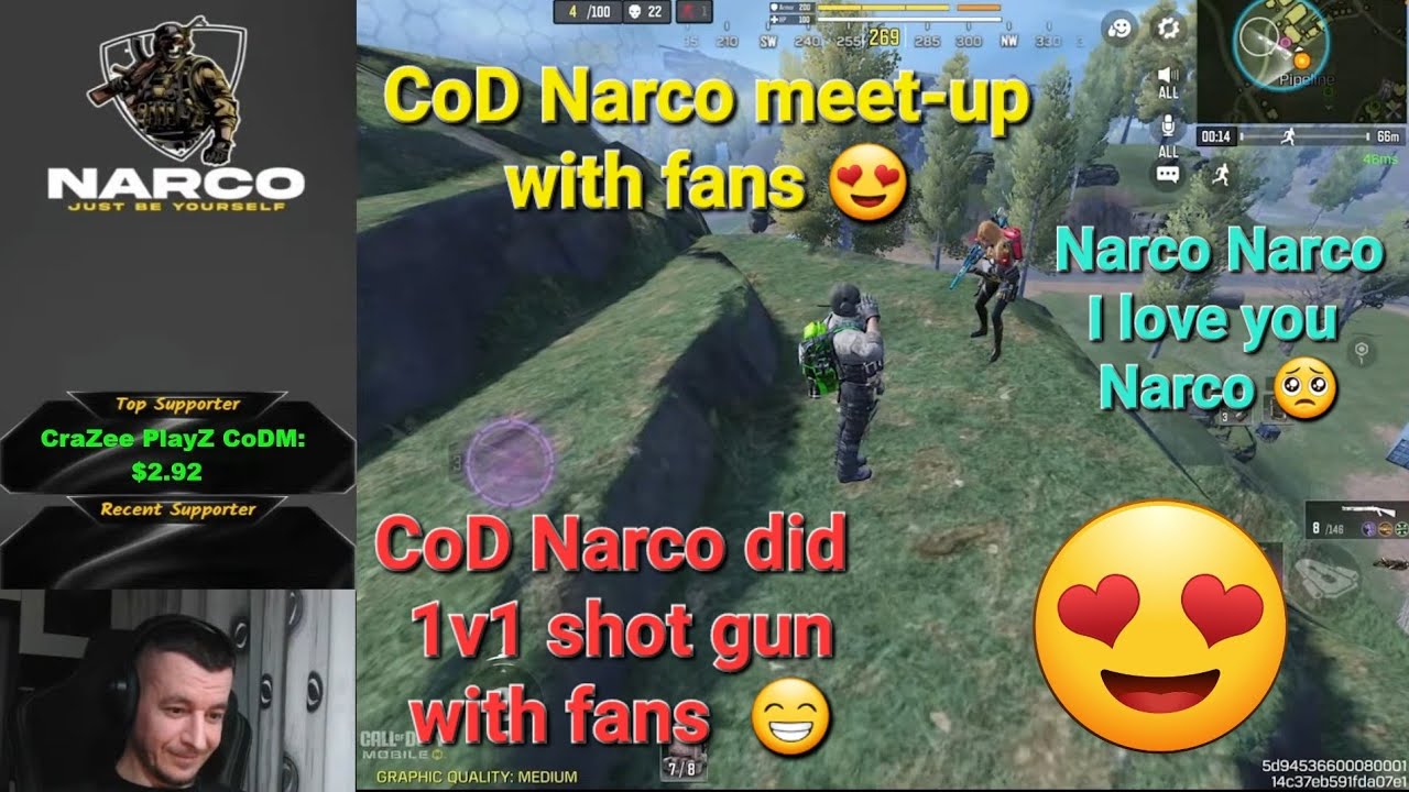 CoD Narco meets his fans | CoD Narco does 1v1 with his fans 😍| CoD ...