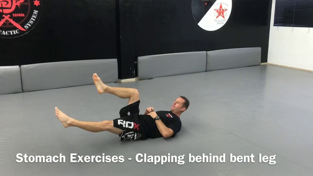 How To Do Stomach Exercises - Clapping Behind Bent Leg - YouTube