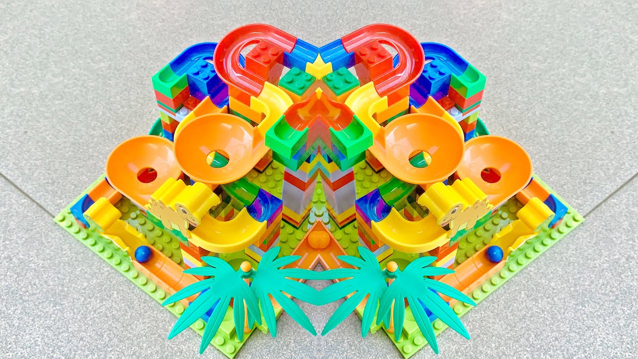 relaxing satisfying with unboxing marble run building blocks ️ how to ...