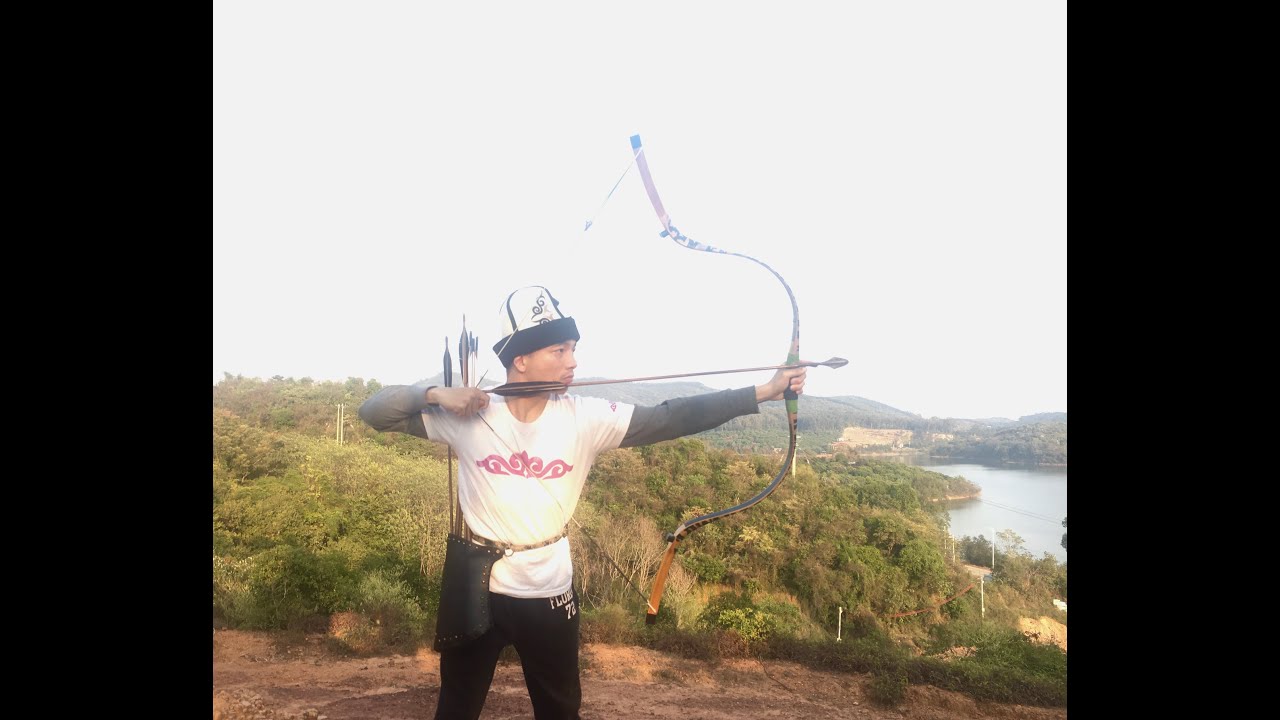 bad shooting 49（1）（60ib manchu bow archery） - YouTube