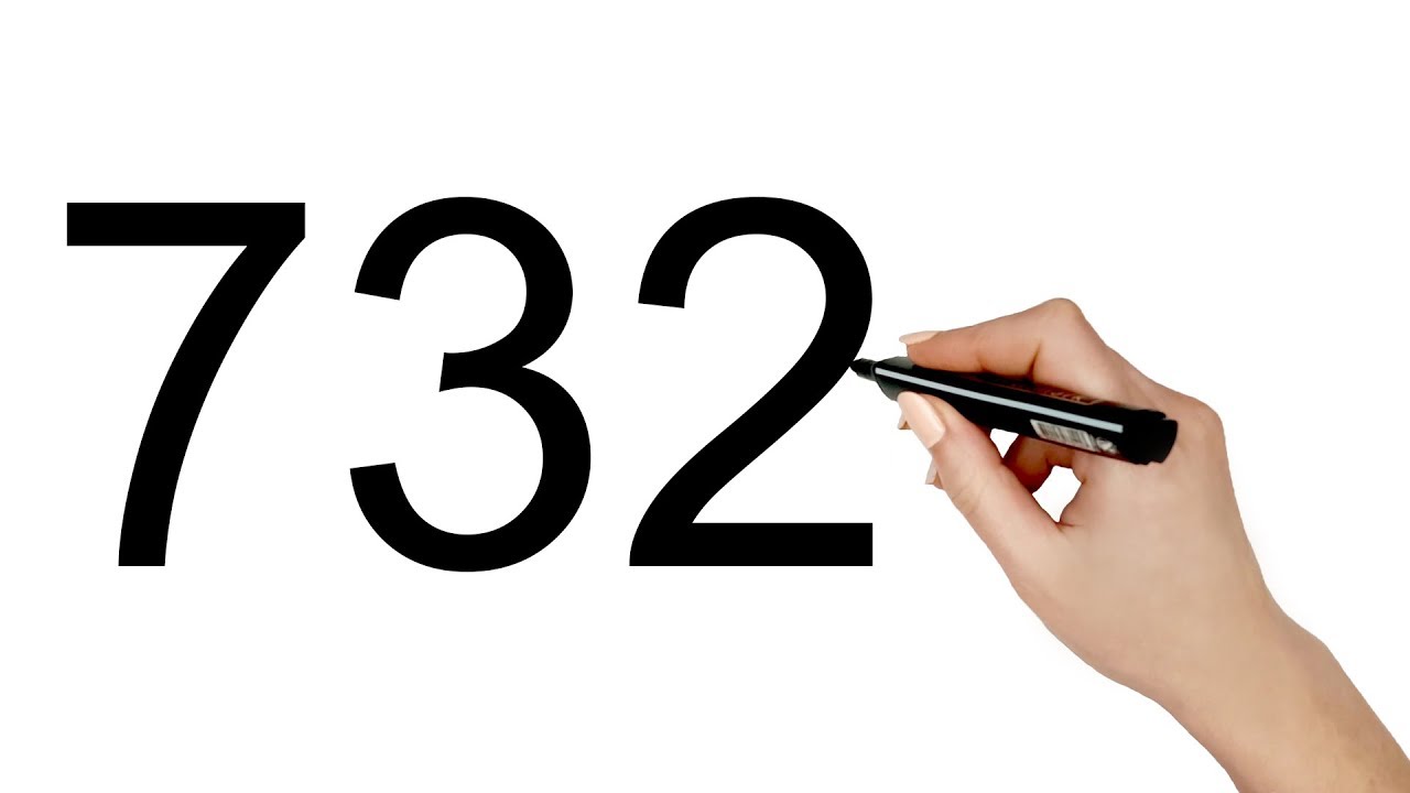 How to draw the Dragon from 732 number step by step - Easy Drawing ...