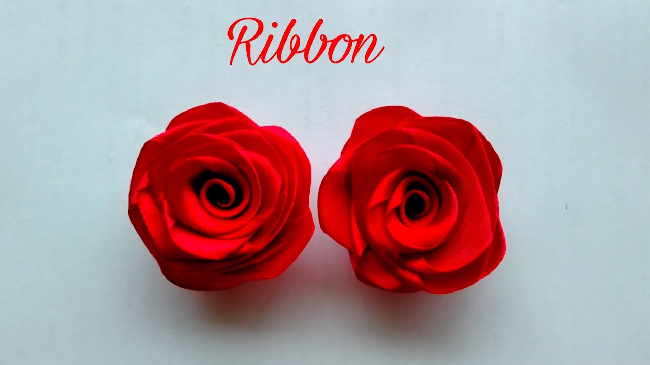DIY - Adorable ribbon rose flowers | How to make ribbon rose | Easy ...