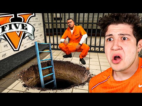 ESCAPANDO de TODAS las PRISIONES de GTA 5! 🪜💰 (Película)