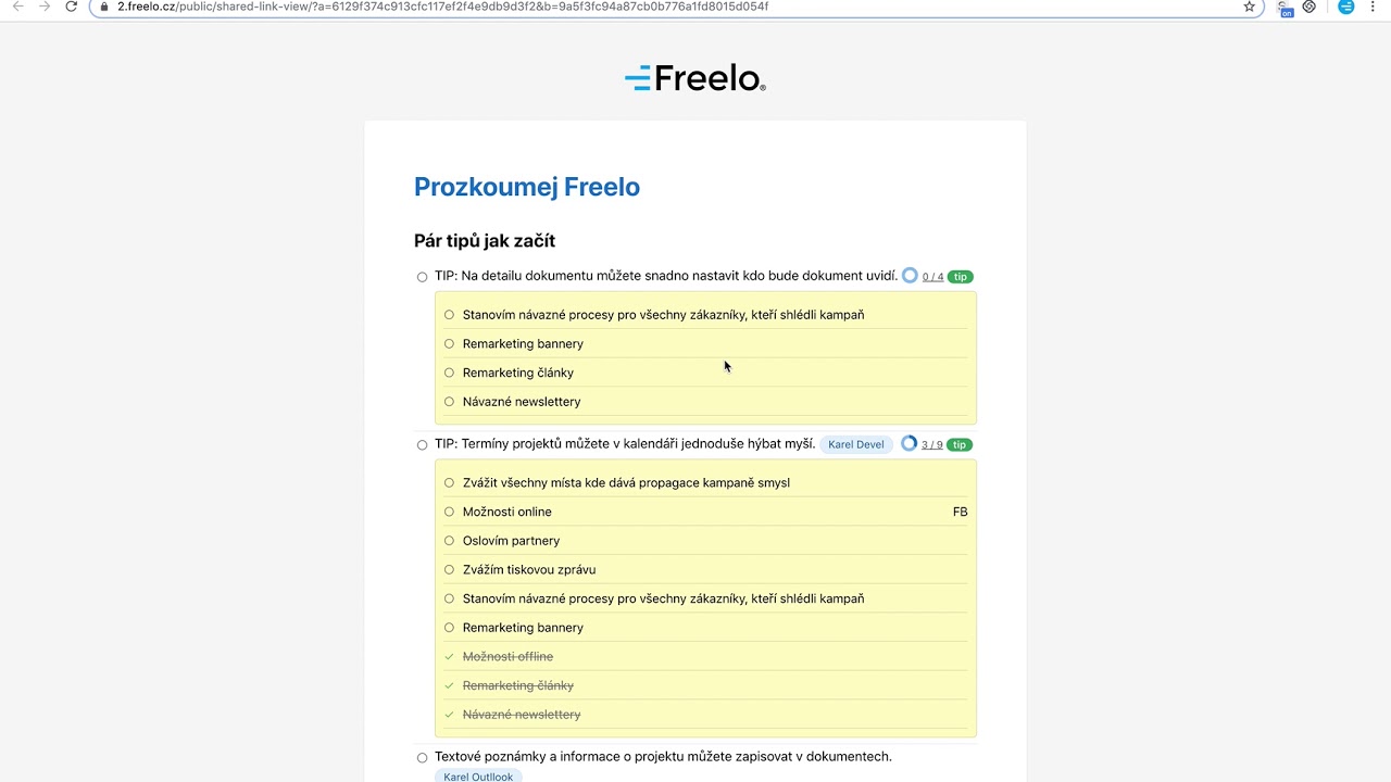 Freelo update - Více řešitelů úkolů, lajkování, klávesové zkratky ...