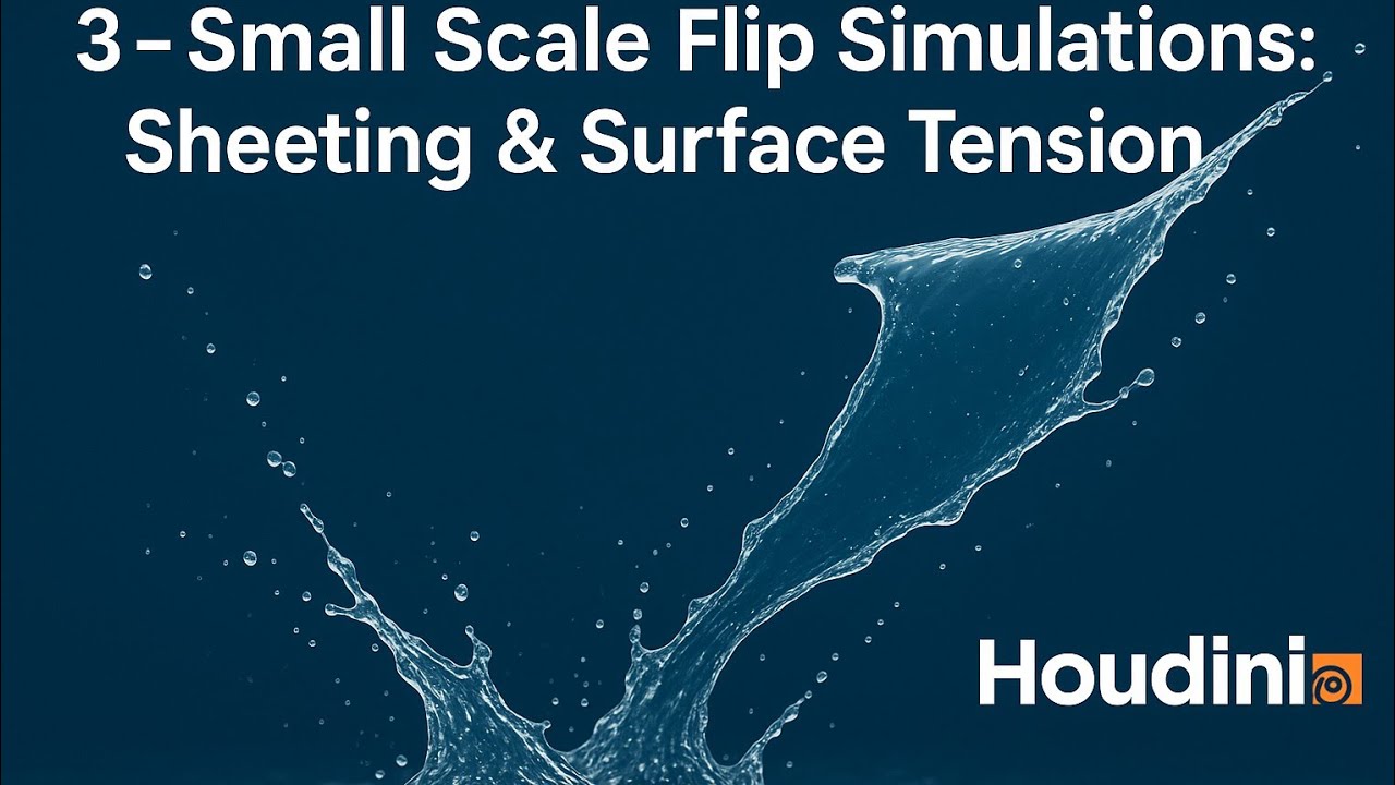 3- Small Scale Houdini Flip Simulations: Sheeting and Surface Tension ...
