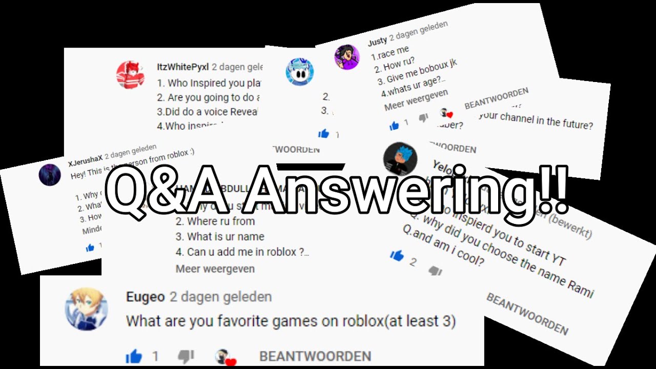 Q&A! Answering Your Questions (Roblox) - YouTube