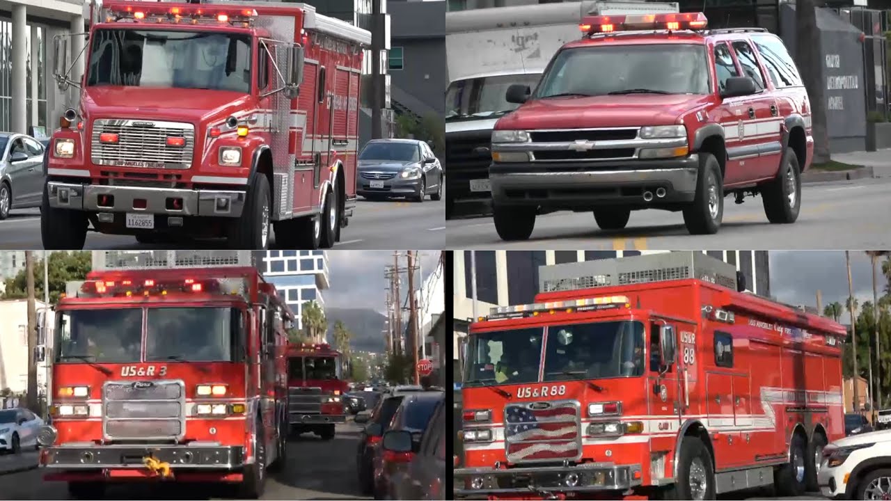 LAFD Greater Alarm Structure Fire Response - YouTube