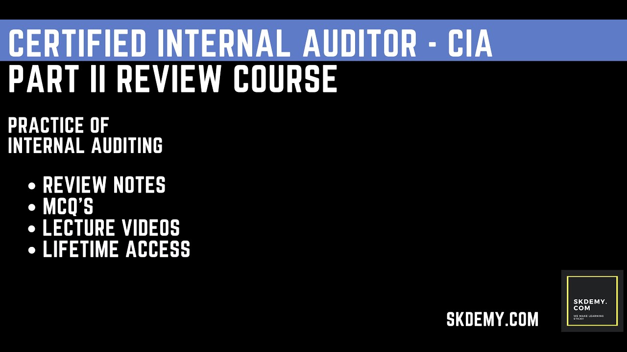 "Unlock Your CIA Certification Success with Our CIA Part 2 Review ...