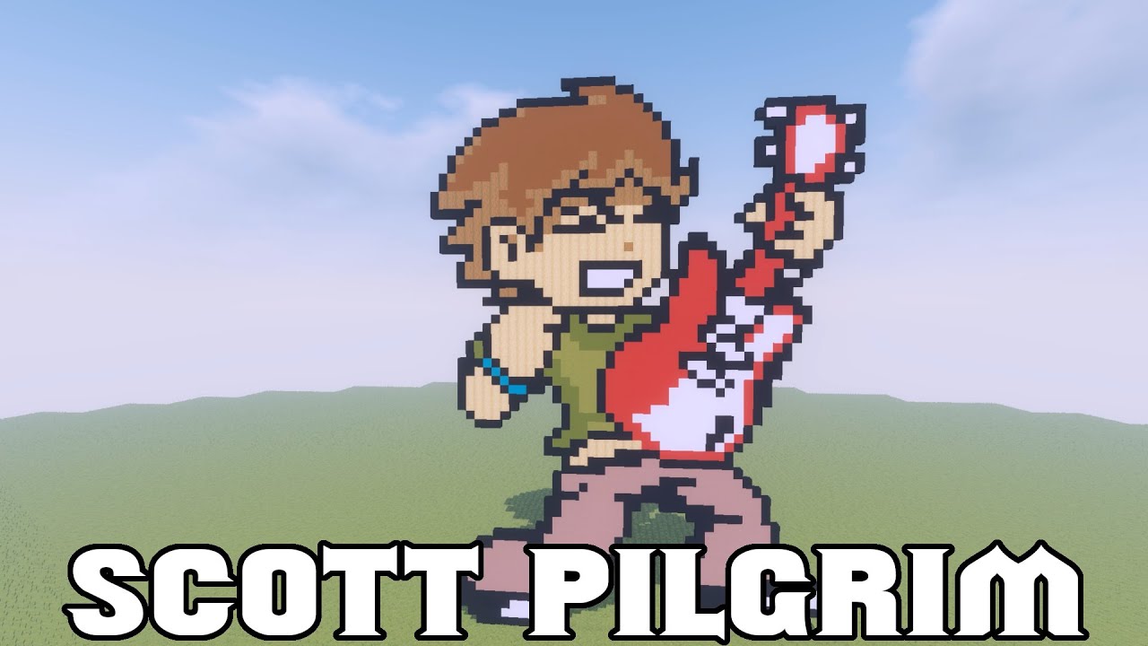 Scott Pilgrim [Scott Pilgrim vs the World] - Minecraft Pixel Art [#194 ...