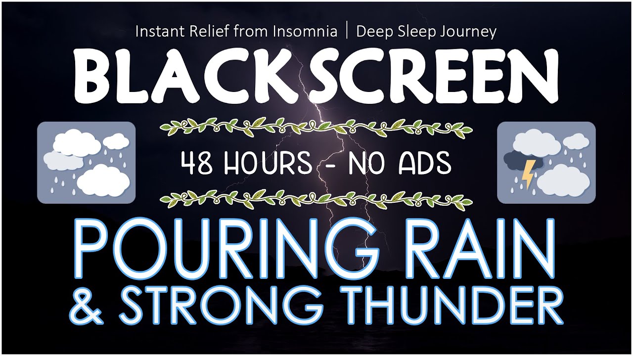 Instant Relief from Insomnia｜Deep Sleep Journey With Pouring Rain ...