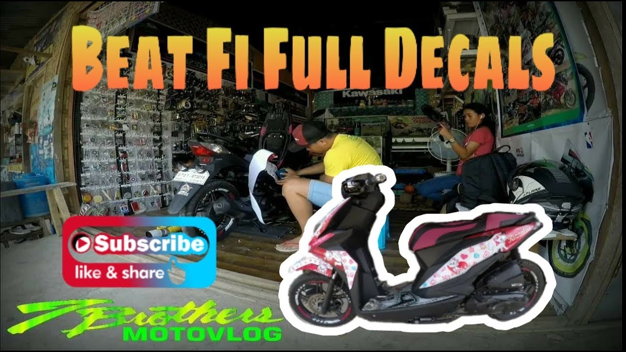 TBrothers MotoVlog | Honda Beat Fi Full Decals Installation - YouTube