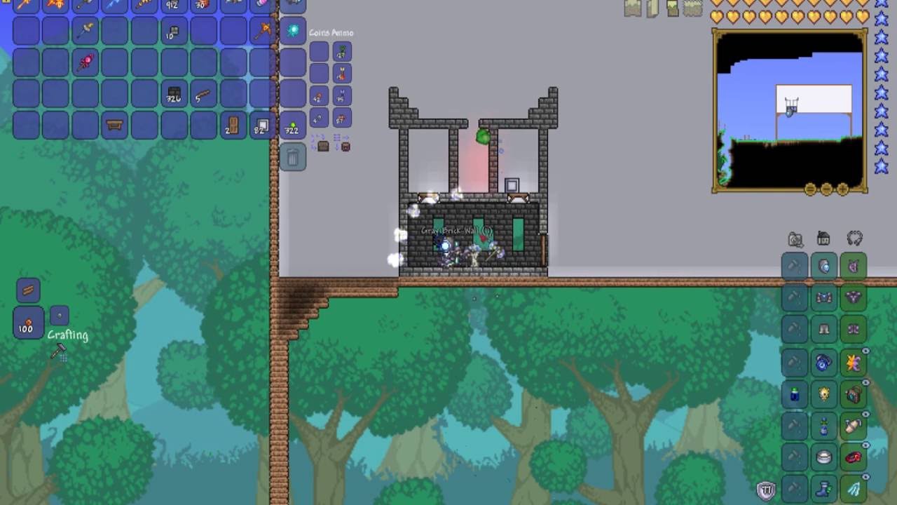 Terraria castle/tower/bridge tutorial - YouTube