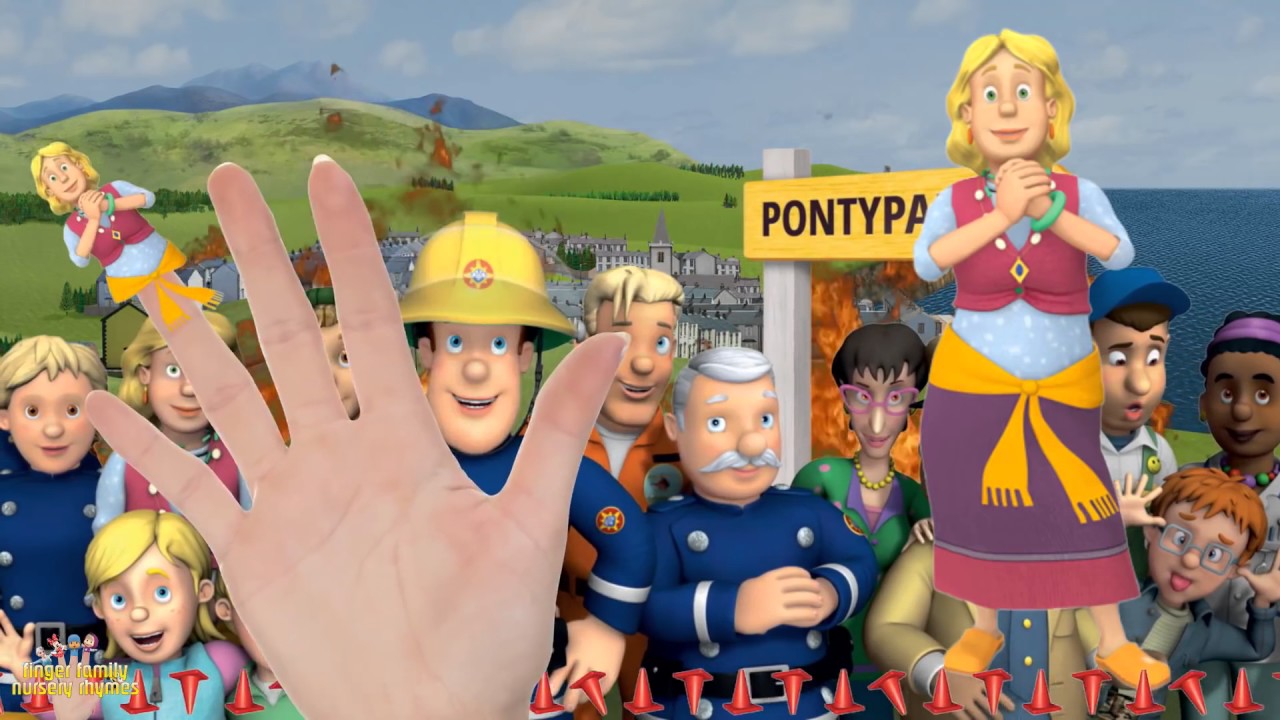 Fireman Sam Finger Family Song Nursery Rhymes For Kids Children and ...