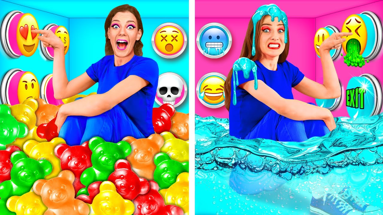 1000 Mystery Buttons Challenge Only 1 Lets You Escape | Funny Food ...