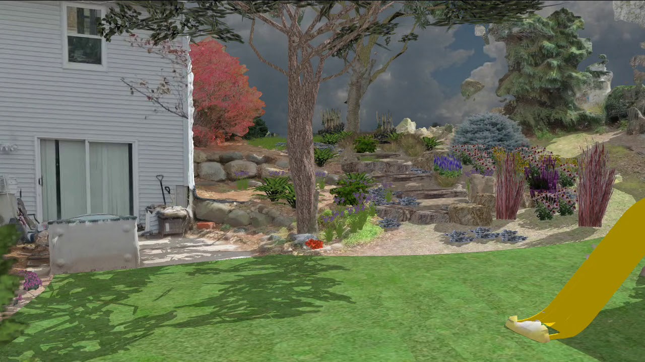 Backyard erosion solution - YouTube