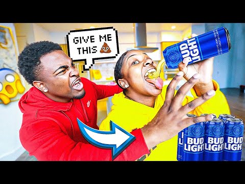 DRINKING BUD LIGHT IN FRONT OF MY BOYFRIEND TO SEE HIS REACTION! *HILARIOUS*