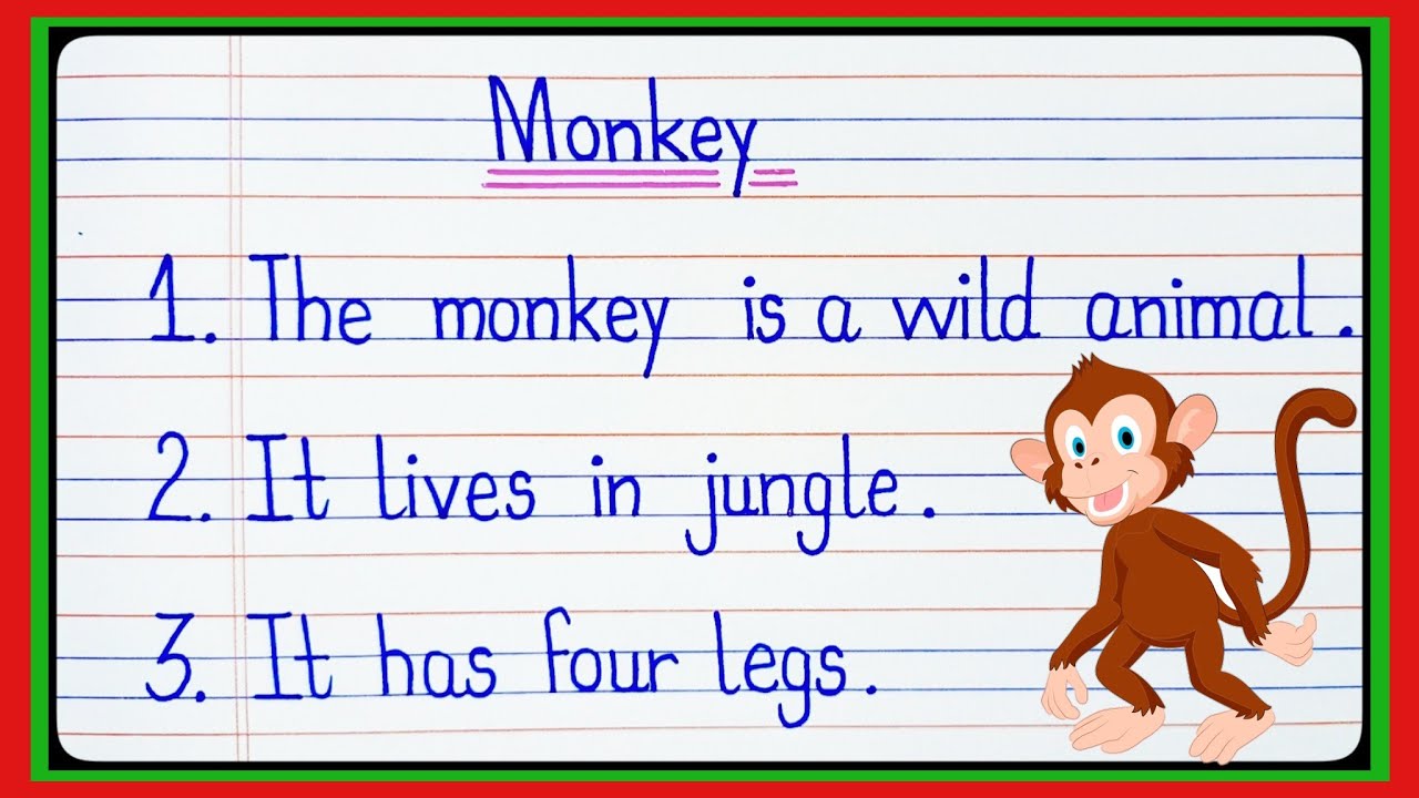 10 lines on Monkey/10 lines essay on Monkey/essay on Monkey/few lines ...