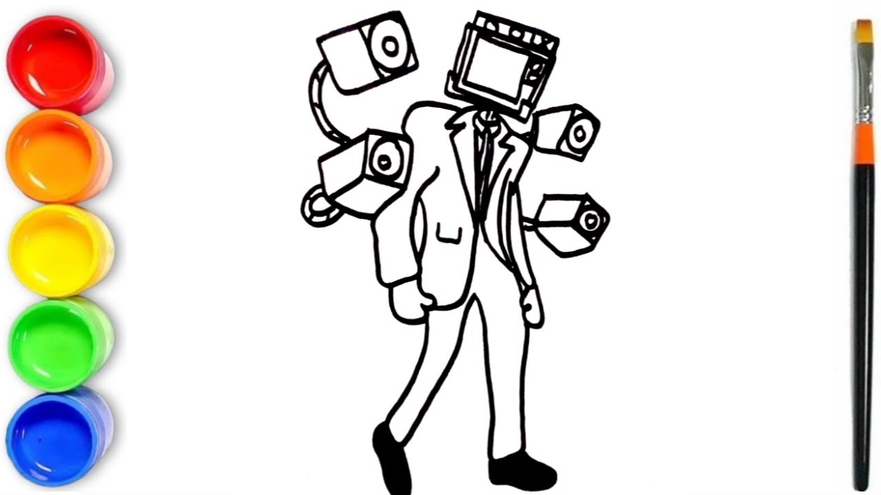 How to draw Large Tv Man | Skibidi Toilet Drawing - YouTube