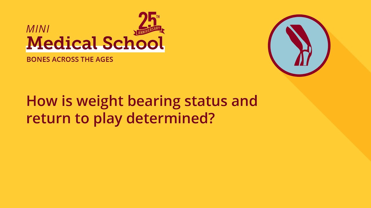 How is weight bearing status and return to play determined? - YouTube