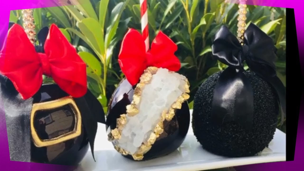 How To Make Christmas GEODE Candy Apples - YouTube