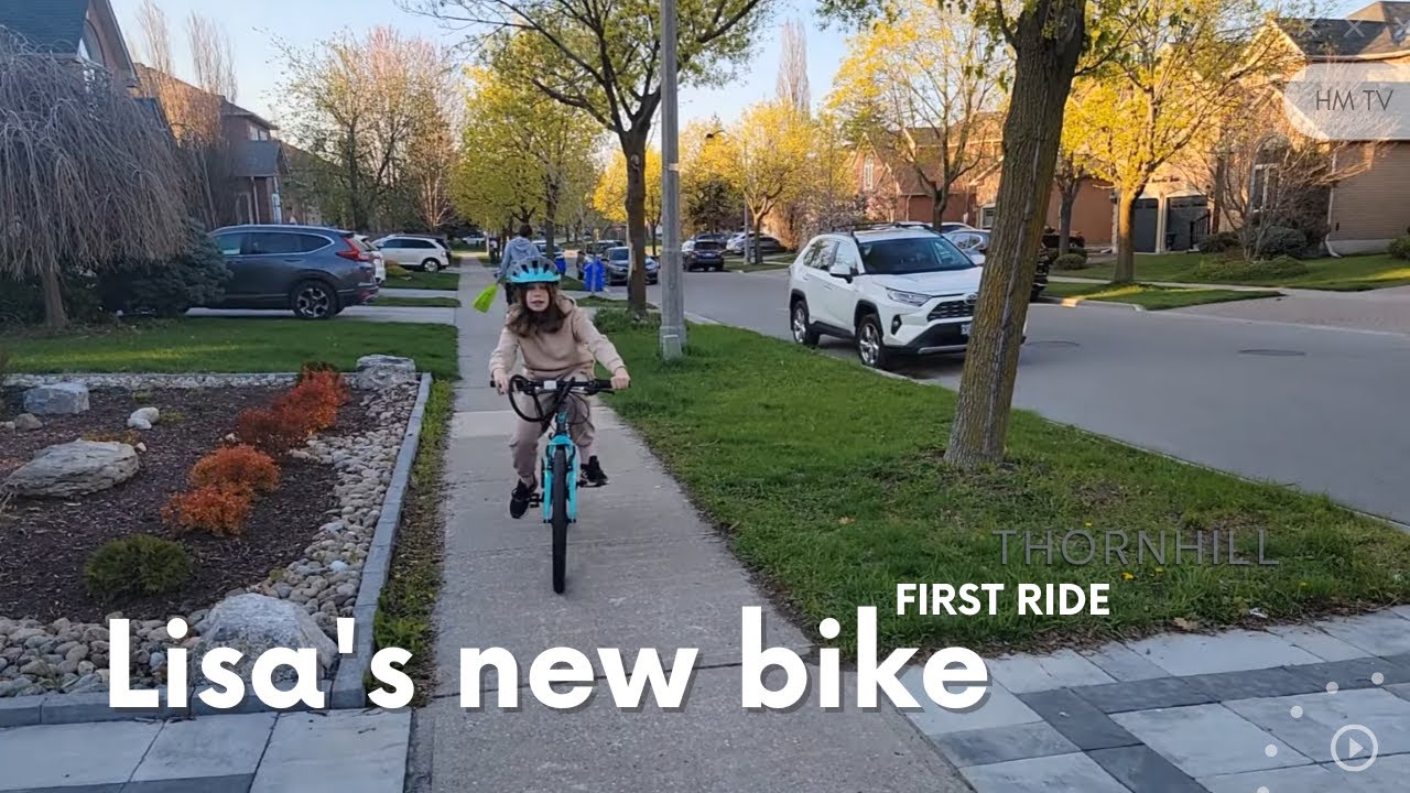 Lisa's new bike first ride in Thornhill - vlog spring 2023 - YouTube