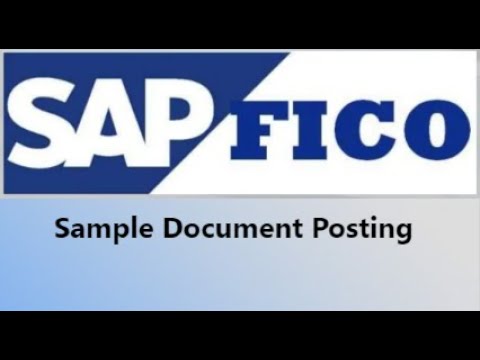 SAP Sample Documents Posting - YouTube